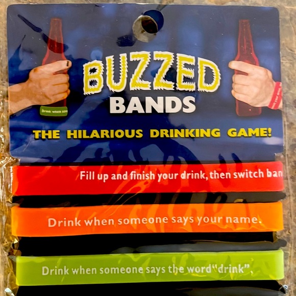 KheperGames | Games | Nwt Buzzed Bands The Hilarious Drinking Game Fits On Wrists Cups Bottles ...